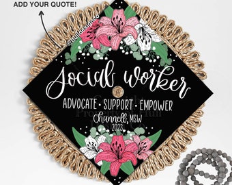 Graduation Cap Topper/ Social Worker - Etsy