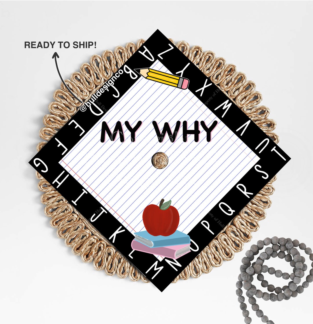READY TO SHIP Graduation Cap Topper, Grad Cap Cover, Teacher Graduation ...