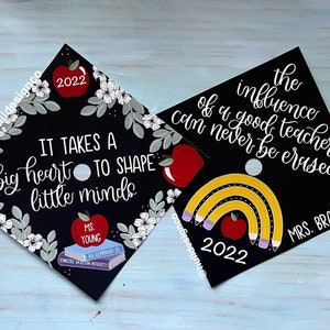 Custom pencil Rainbow Graduation Cap Topper/ - Etsy