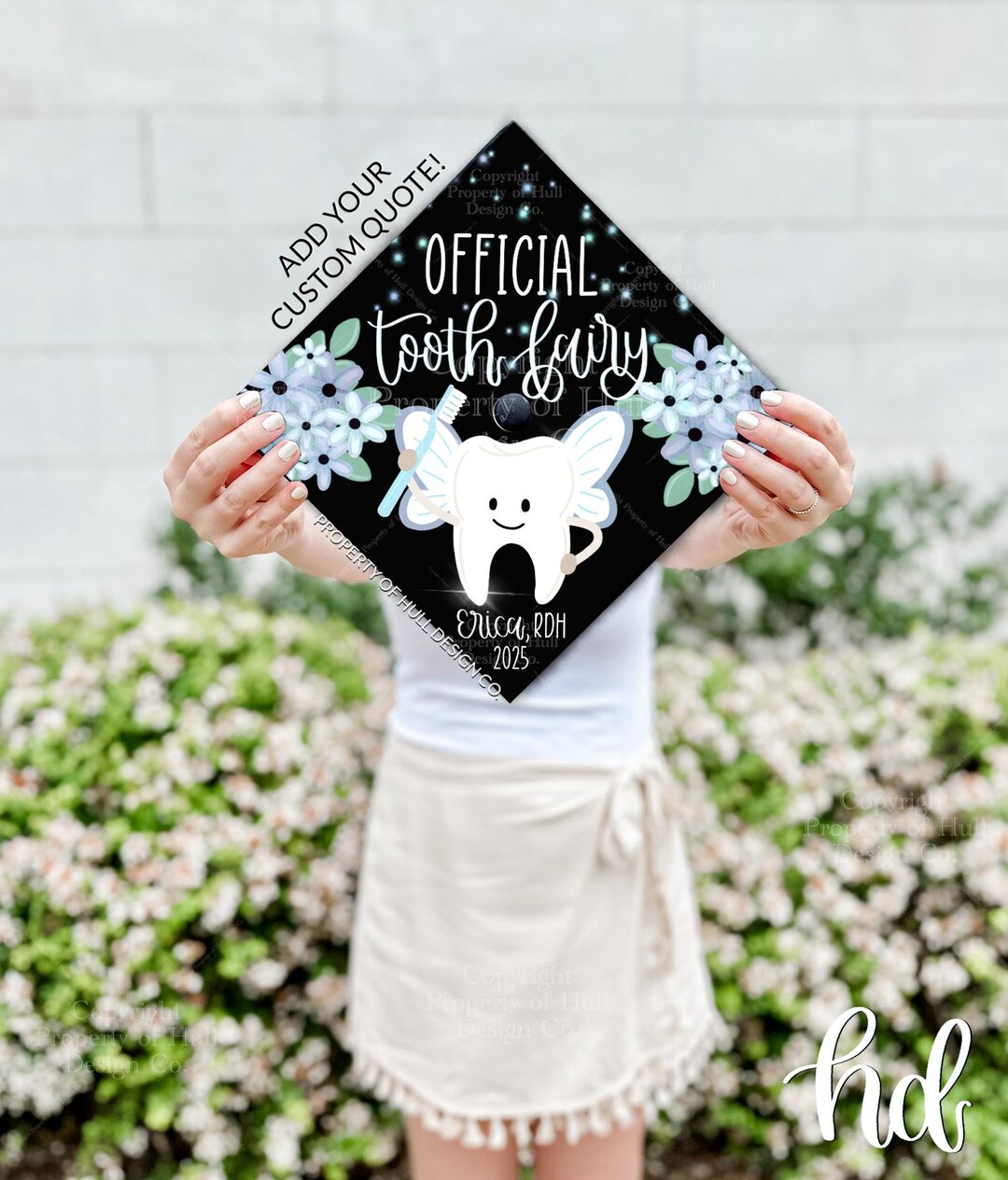 Custom "official Tooth Fairy" Graduation Cap Topper, Dental Hygienist ...