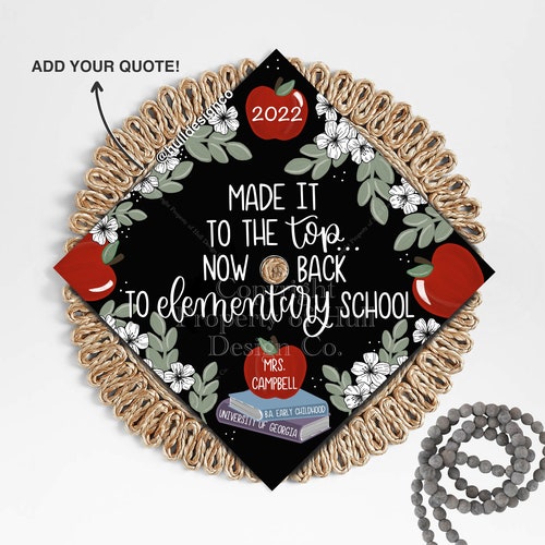 Grad Cap Topper Teacher Graduation Cap for Teachers - Etsy