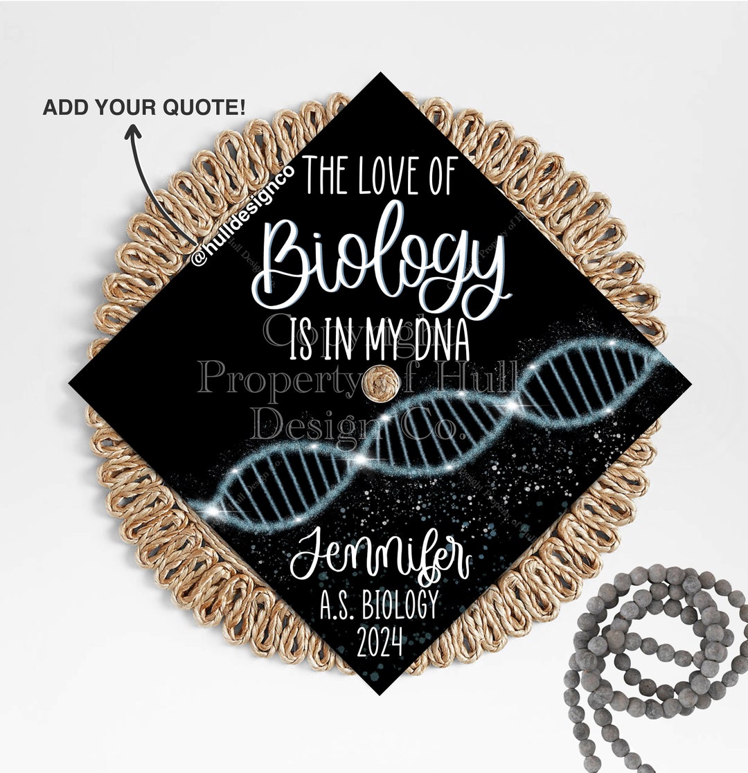 Custom determinate Dna Graduation Cap Topper, Biology Major Graduation ...