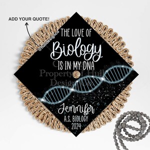 Custom determinate Dna Graduation Cap Topper, Biology Major Graduation ...