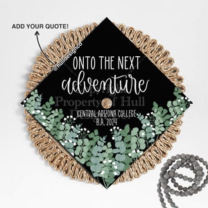 Custom "eucalyptus Greenery" Graduation Cap Topper, SLP Graduation Cap ...