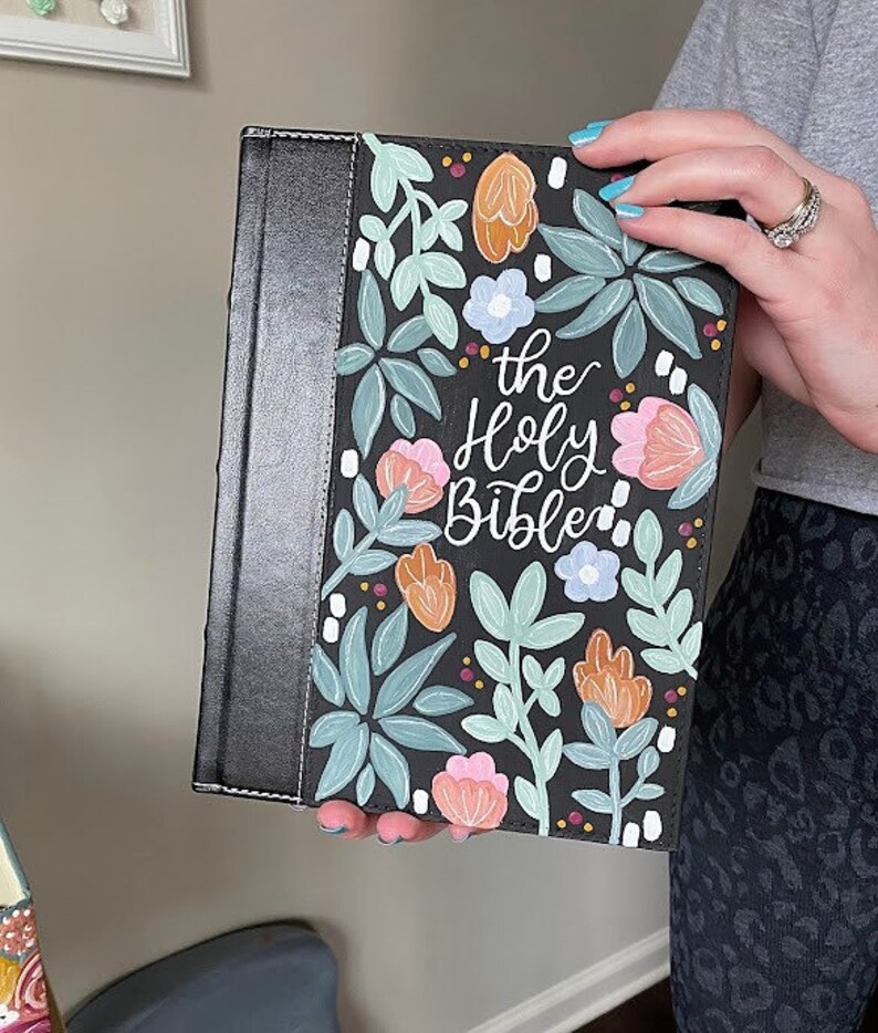 CSB Study Bible Hand-painted Bible Custom Painted Bible - Etsy