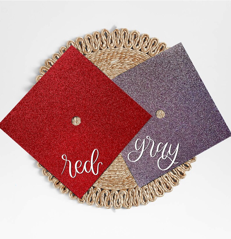 Blank Glitter Graduation Cap Topper Design Your Own - Etsy