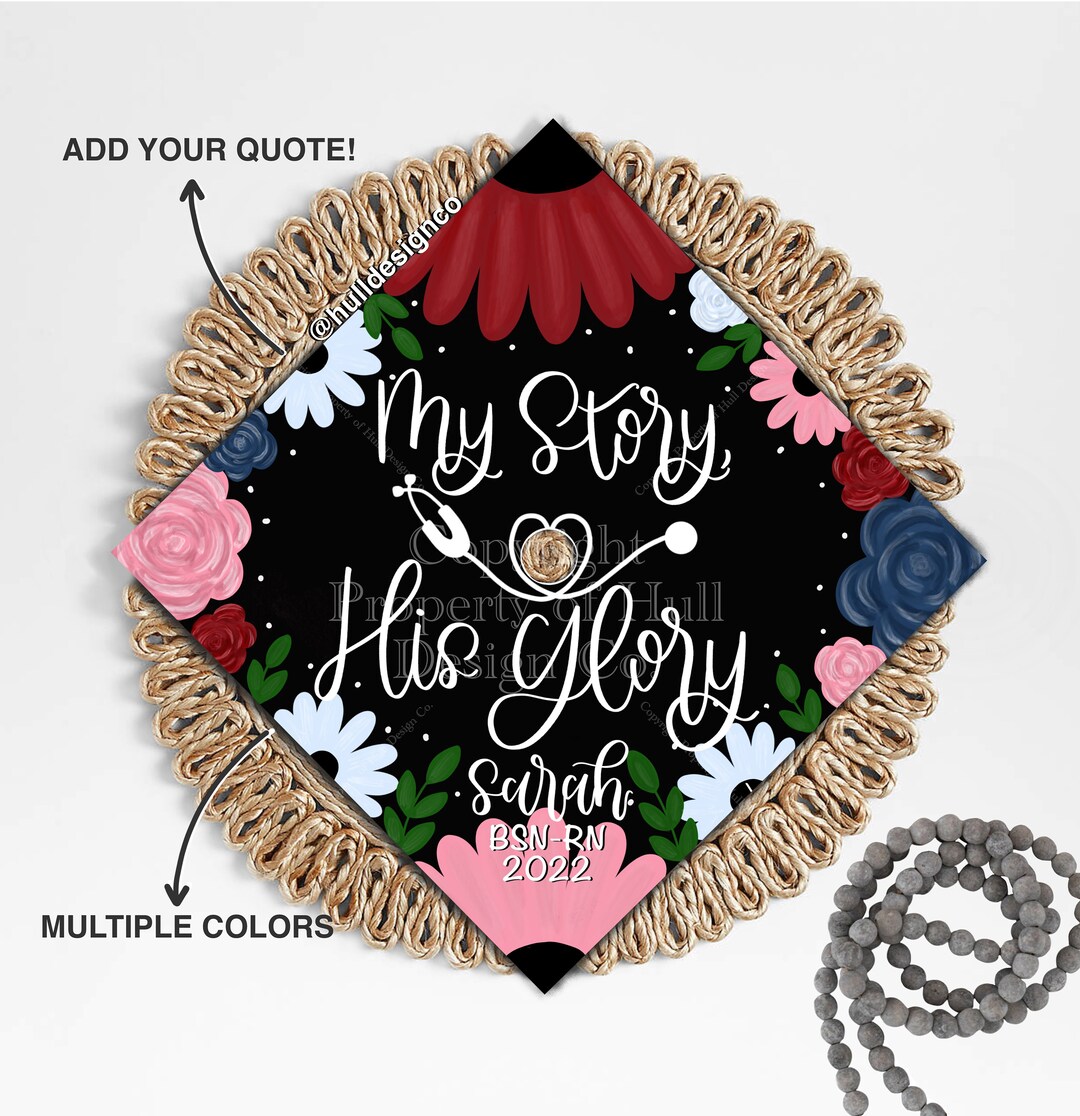 Custom the Sharon Graduation Cap Topper/ Nursing - Etsy