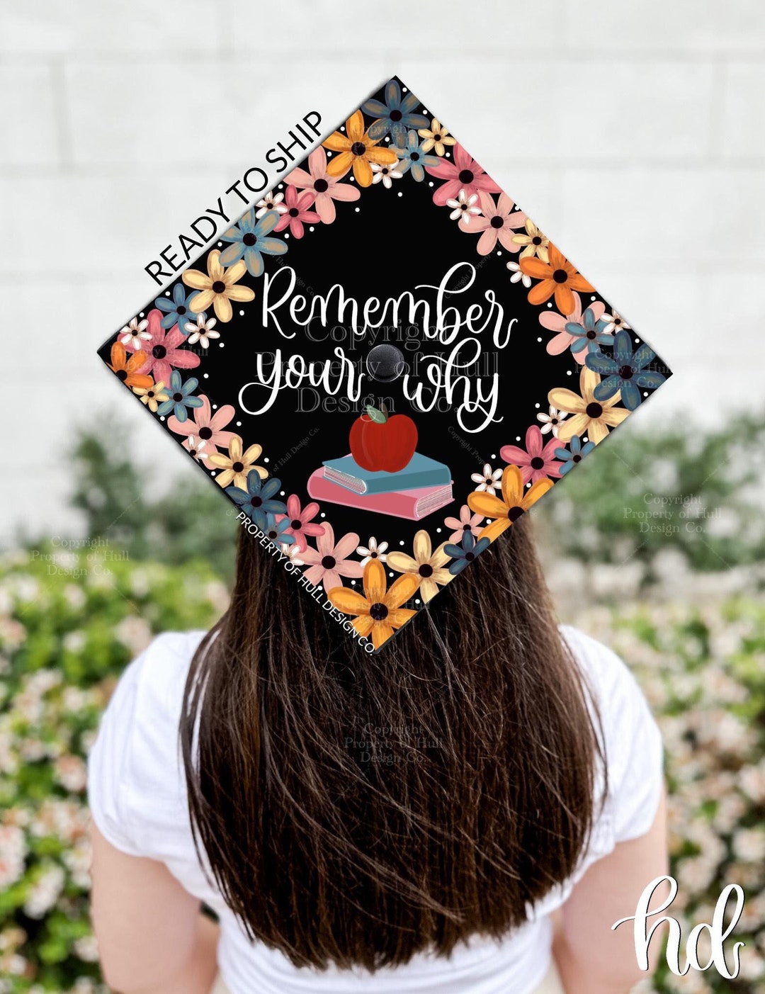 READY TO SHIP Graduation Cap Topper, Grad Cap Cover, Teacher Graduation ...