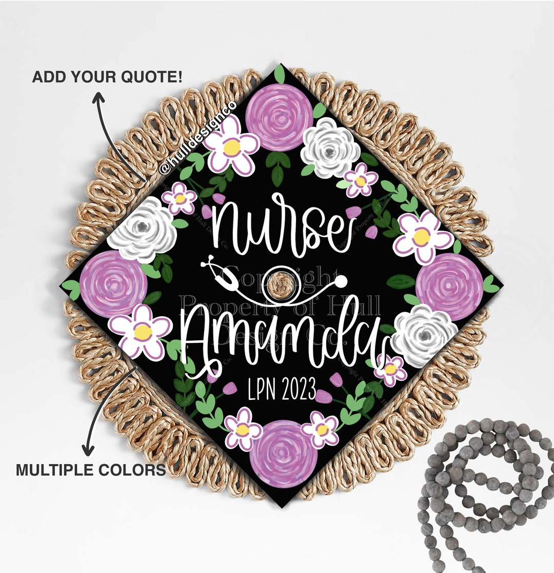 Custom the Emily Graduation Cap Topper/ Nursing - Etsy