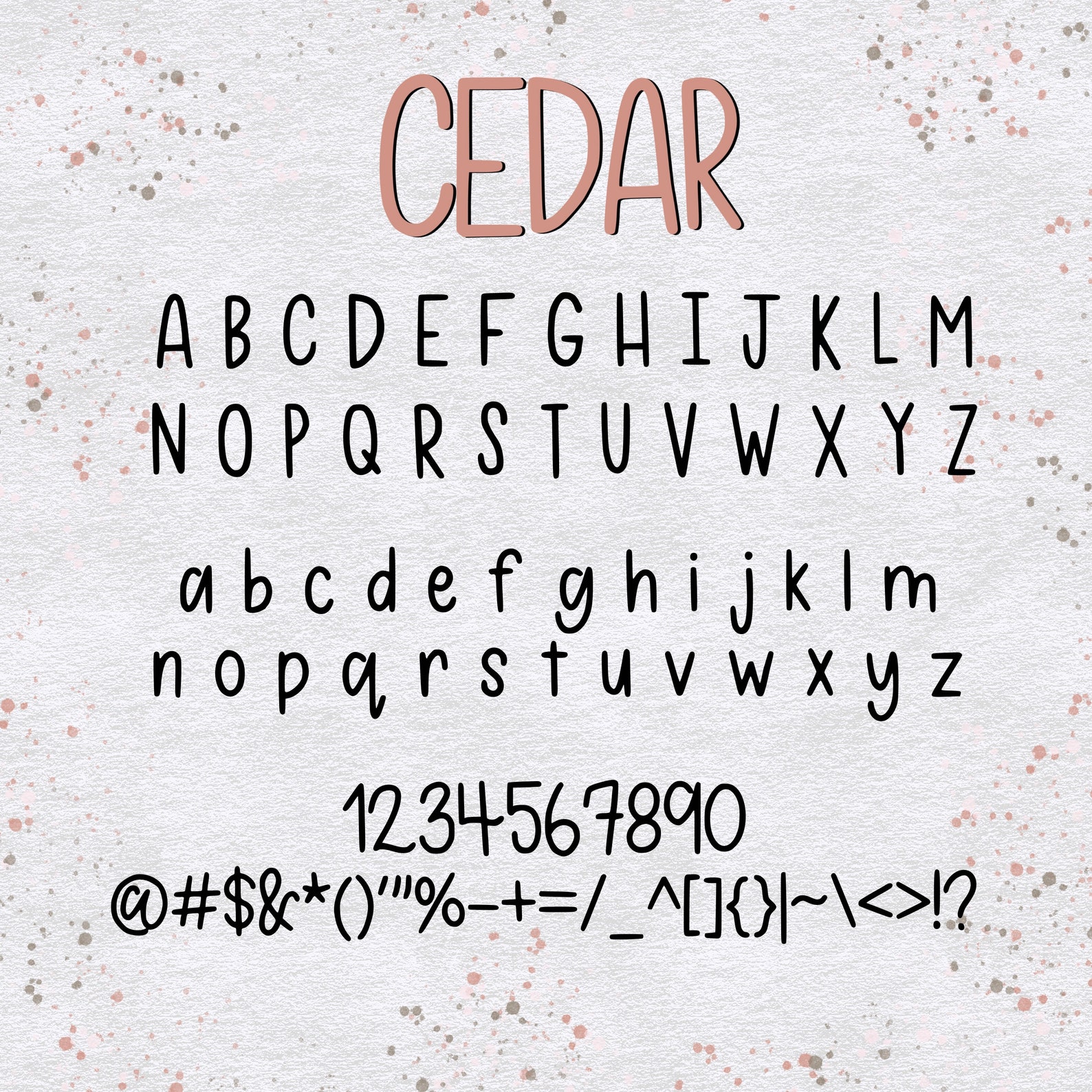 Cedar Font Digital Download Font Handwriting Font - Etsy Canada