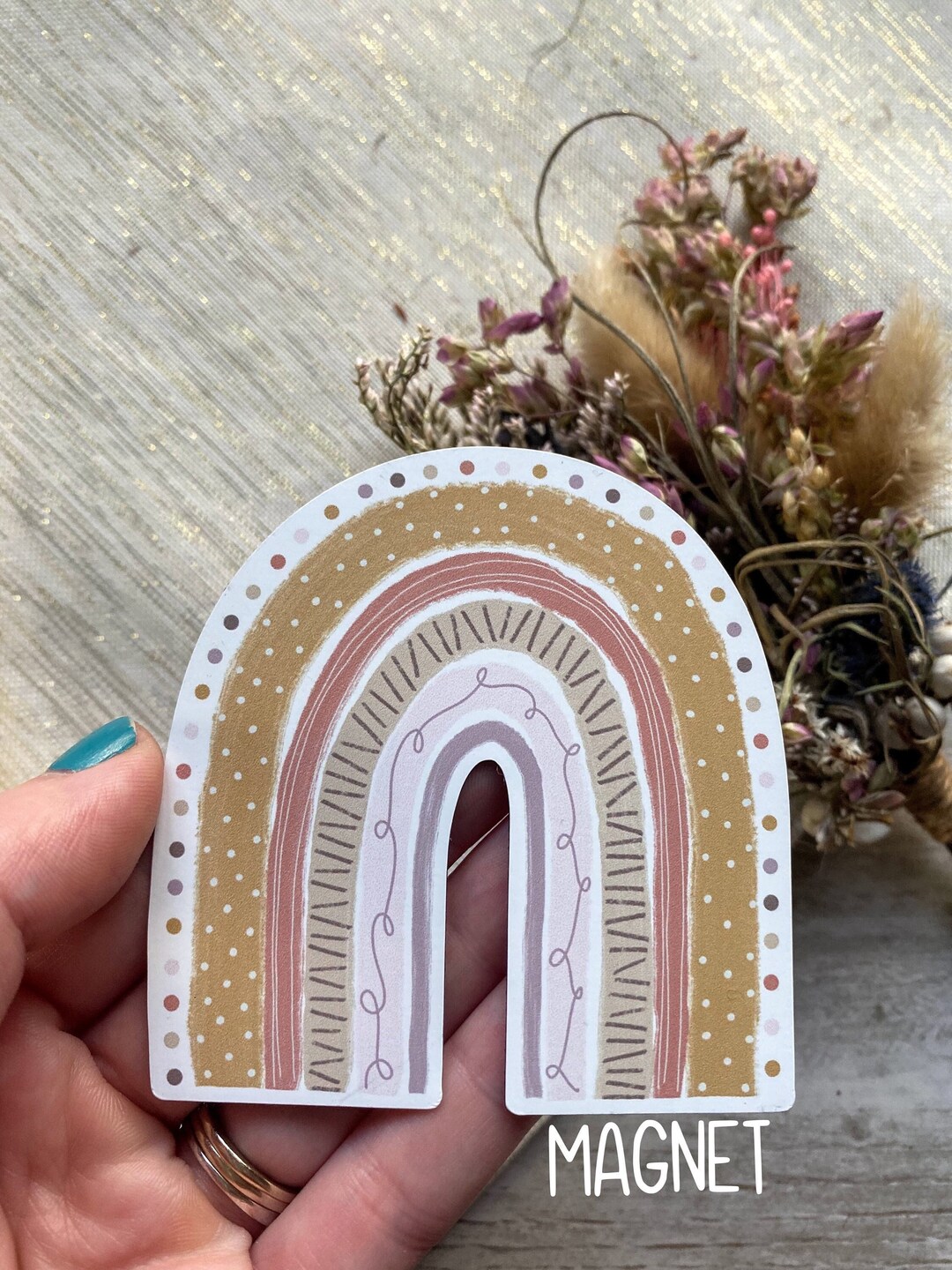 Boho Rainbow Magnet Fridge Magnet Rainbow Magnets - Etsy