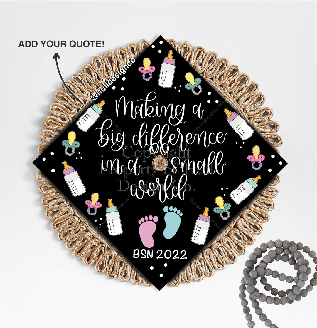 Custom baby Bliss Graduation Cap Topper/ Nursing - Etsy