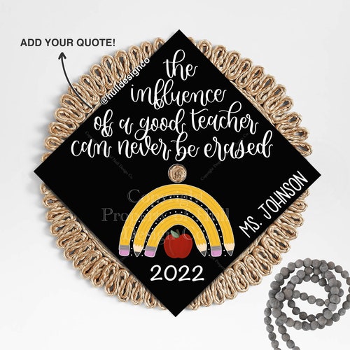 Teacher Graduation Cap Custom Teacher Grad Cap Topper Future - Etsy