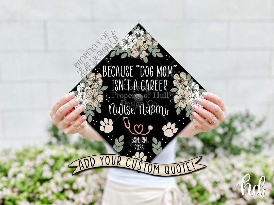 Custom "paw Print Perfection" Graduation Cap Topper, Nursing Graduation ...