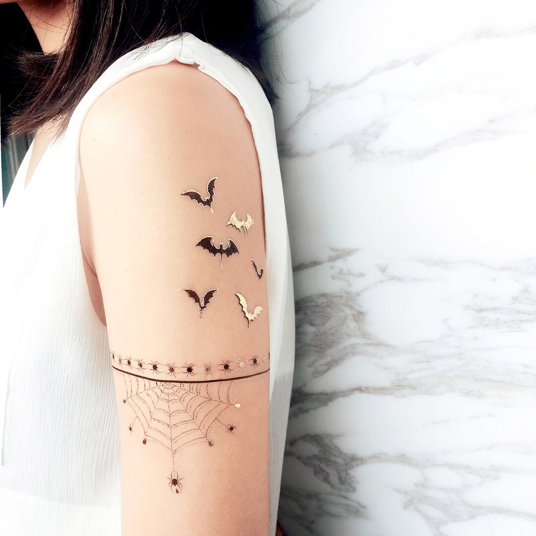 Halloween Bat Temporary Tattoo by PAPERSELF - Etsy