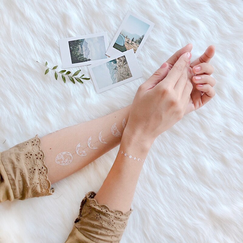 White Temporary Tattoo - Etsy