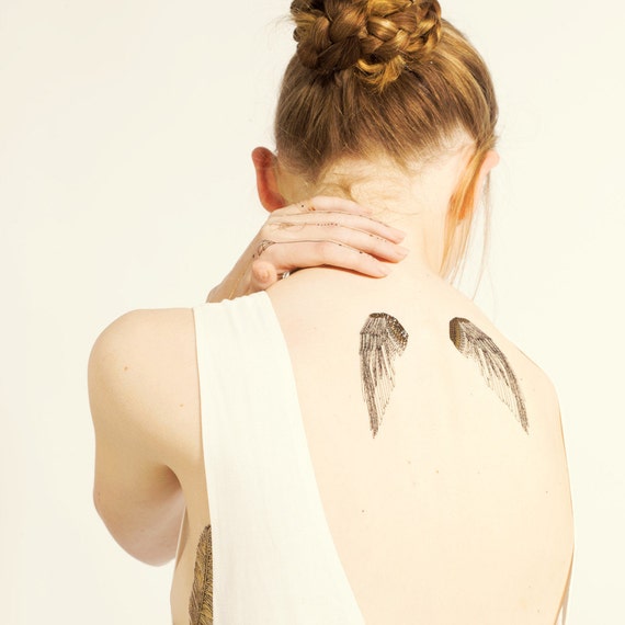 Wings Metallic Gold Temporary Tattoos PAPERSELF Tattoo Me | Etsy UK