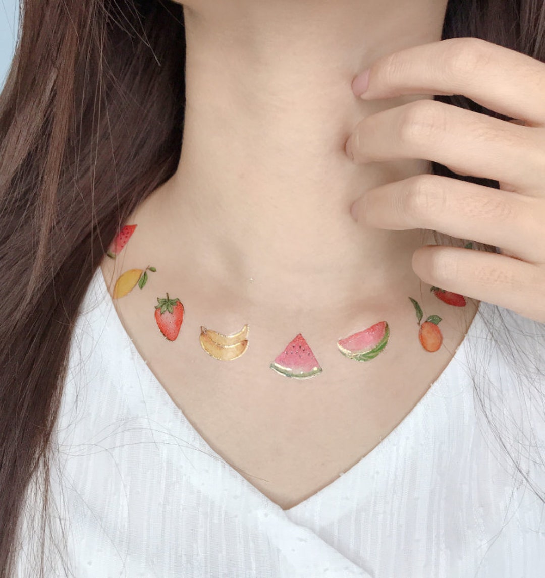 Fruits Temporary Tattoo - Etsy