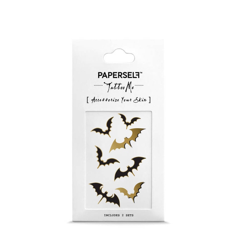 Halloween Bat Temporary Tattoo by PAPERSELF - Etsy