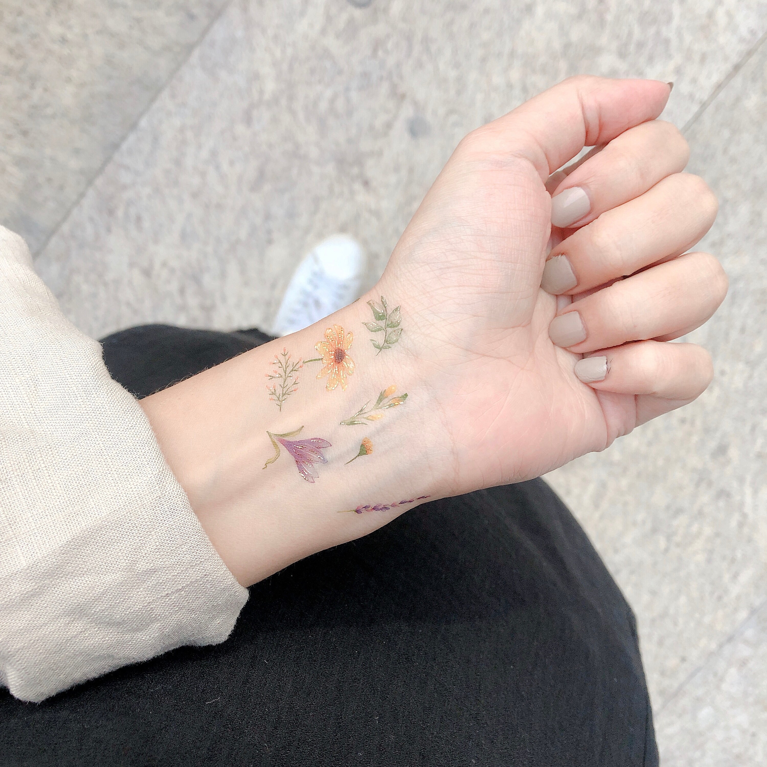 Flowers & Fruits Temporary Tattoo | Etsy