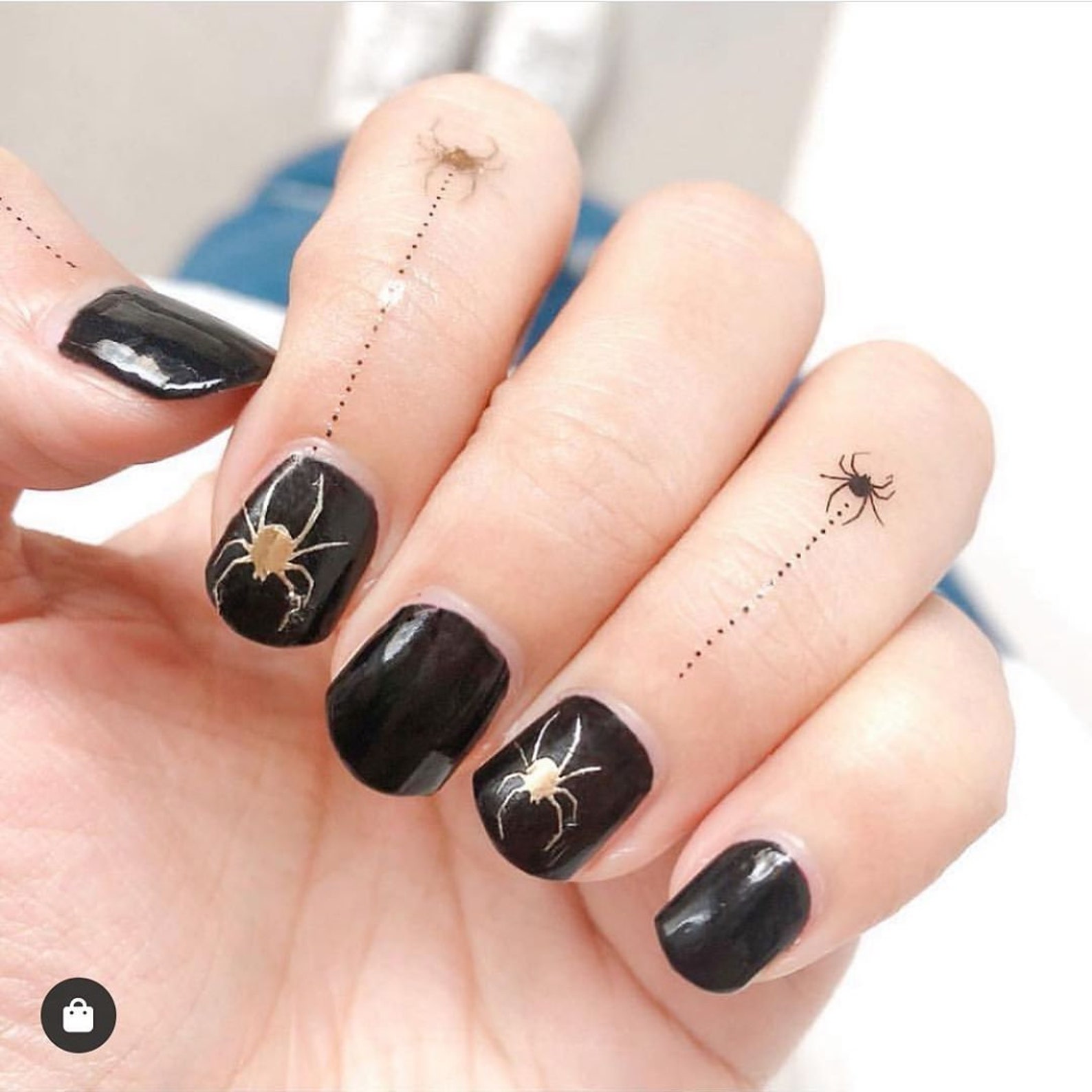 Halloween Spider Temporary Tattoo - Etsy