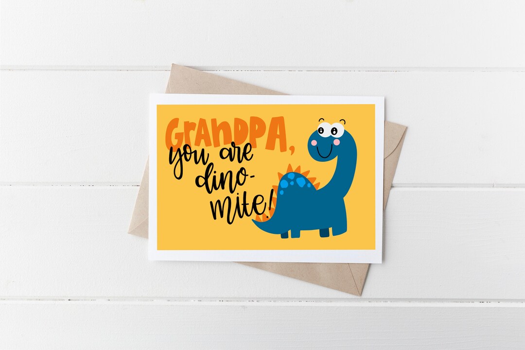 Dino-mite Father’s Day Card - Etsy