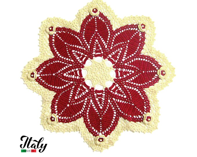 Colorful Doilies Set, 5 Hand Crochet Doilies ,rainbow Doilies , Mandala ...