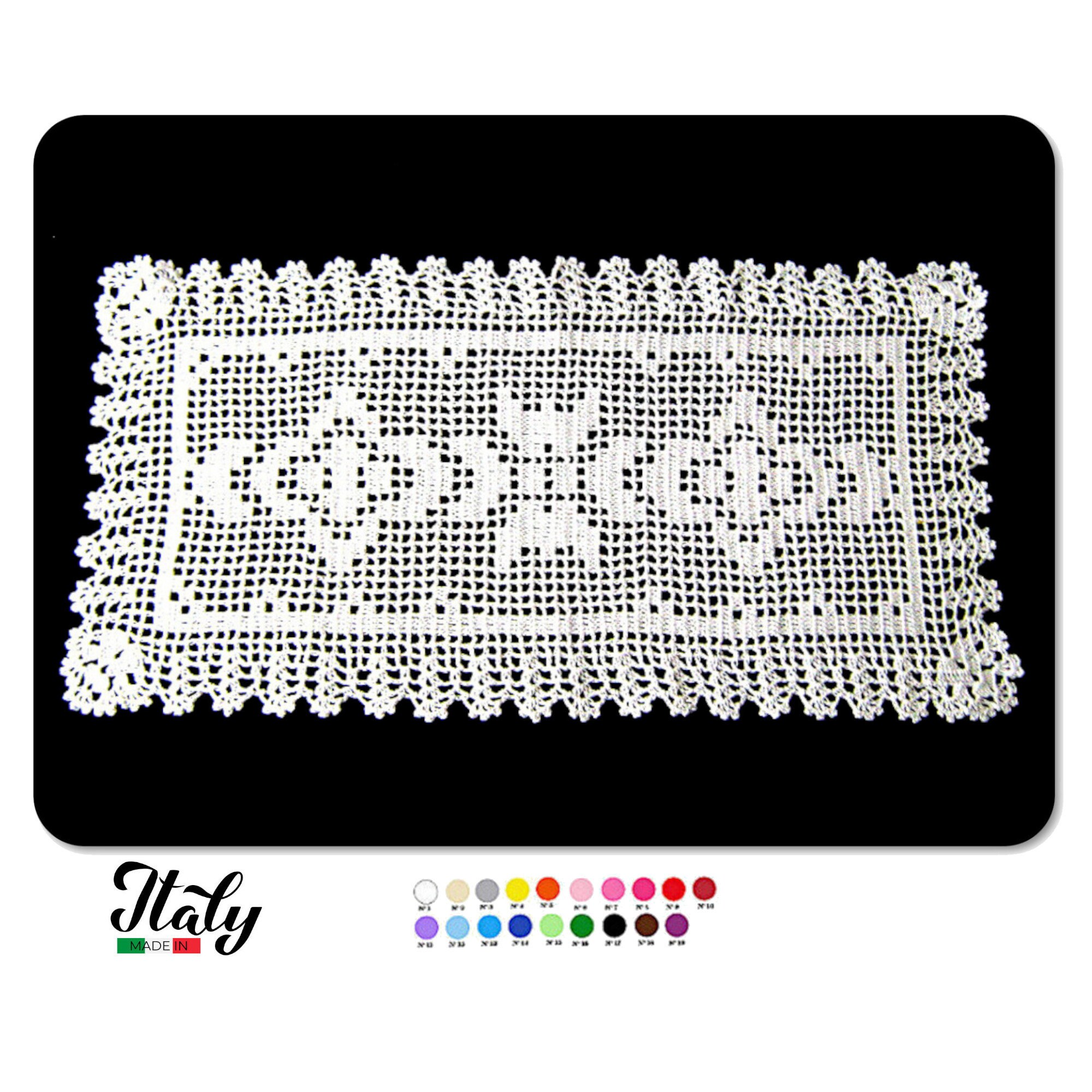 Rectangular White Crochet Doily in Cotton 18.5x9.5 Inc 47x24 - Etsy