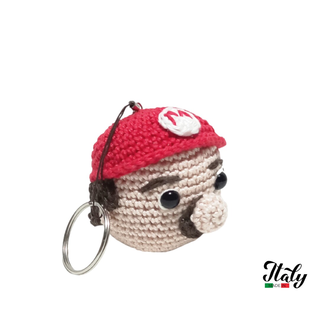 Amigurumi Crochet Super Mario Bross Keychain in Cotton 2.7 Inc - Etsy