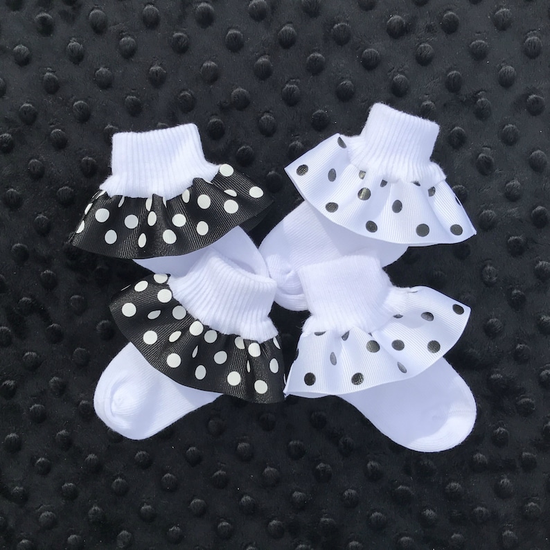 Ruffled Socks-ribbon Trimmed Anklets-disney-minnie Mouse-mickey Mouse ...