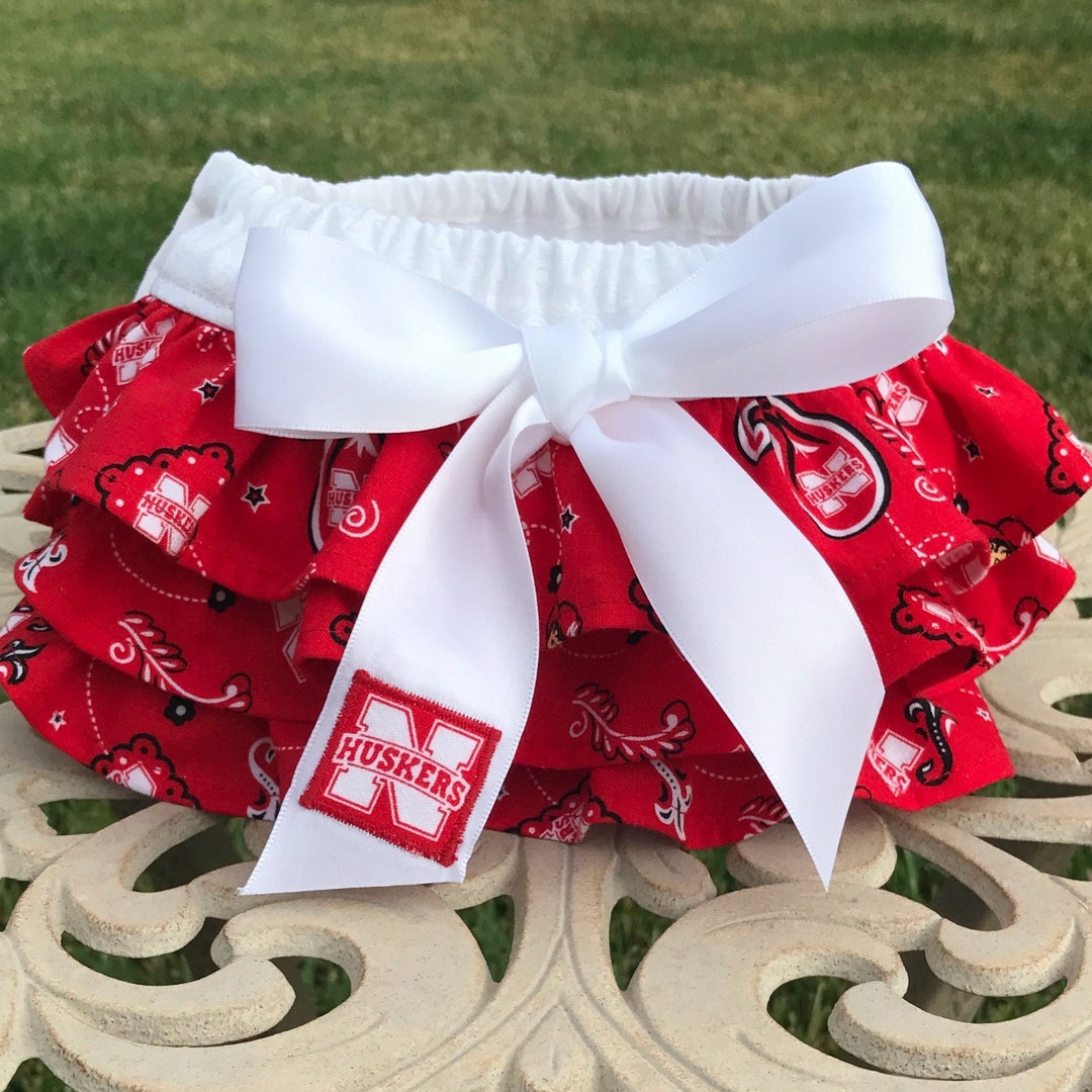 Nebraska Ruffled Diaper Cover-baby Bloomers-cornhuskers-game Day Outfit ...