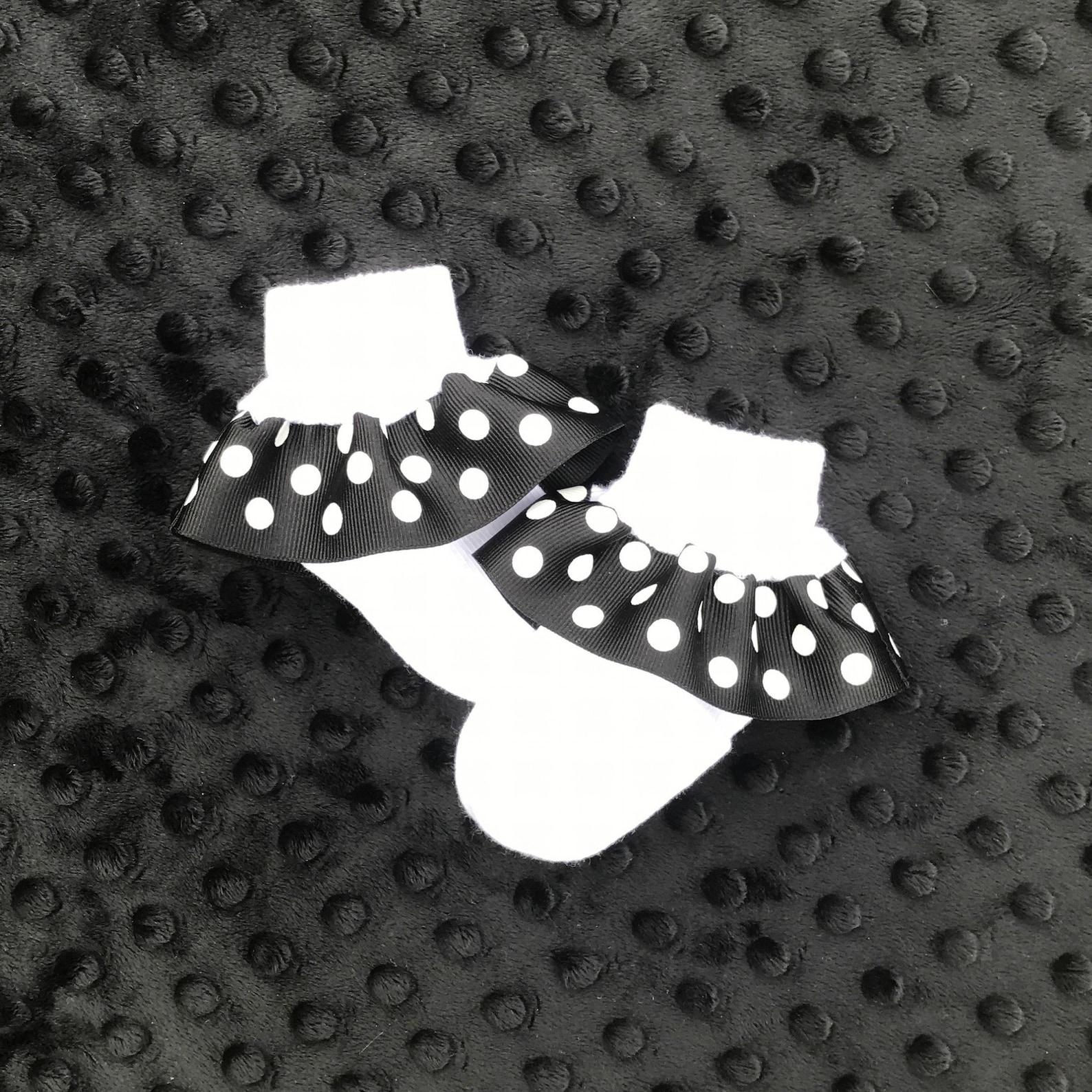 Halloween Ruffled Socks-orange Black -ribbon Trimmed Anklets-baby Girls ...
