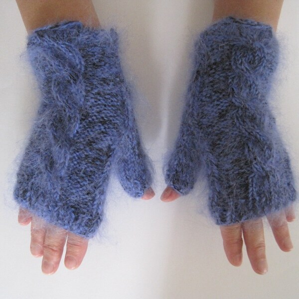 Fuzzy Fingerless Gloves - Etsy
