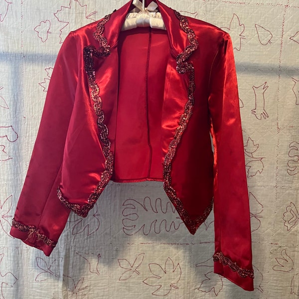 Red Sequin Jacket - Etsy
