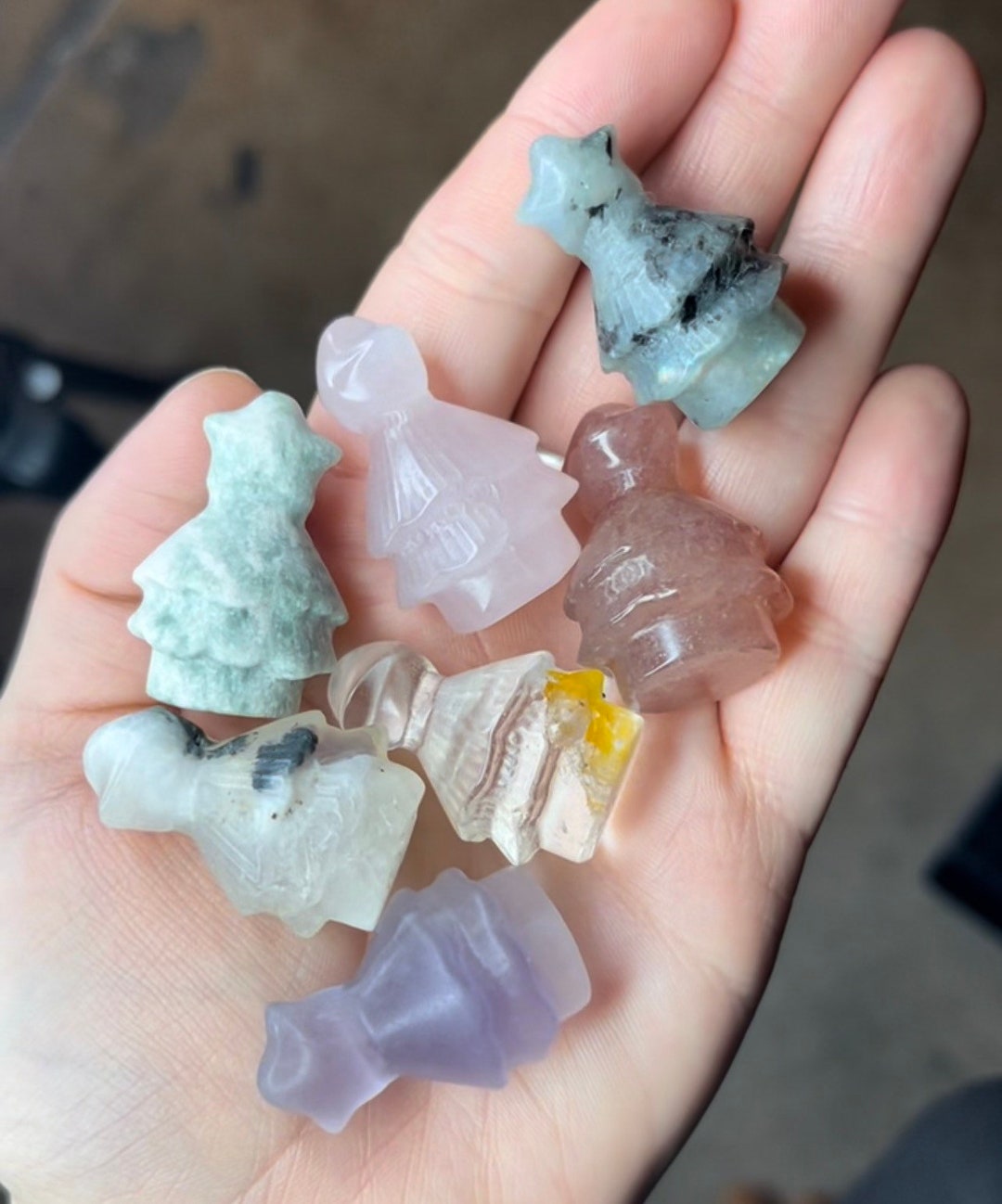 Mini Crystal Christmas Trees With Stars - Etsy