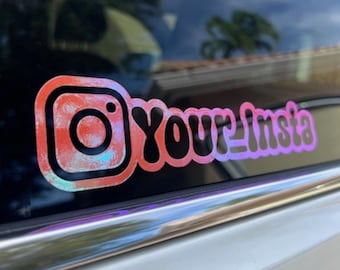 Custom Instagram Social Media Tag Name Decal Sticker - Etsy