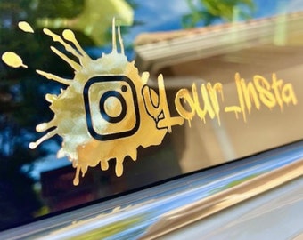 Custom Instagram Social Media Tag Name Decal Sticker - Etsy