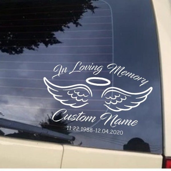 In Loving Memory Car Decal - Etsy