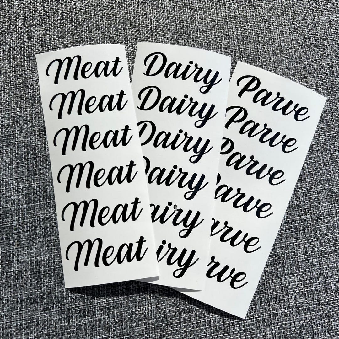 Kosher Meat Dairy & Parve Label Pack, 18 Labels Total - Etsy