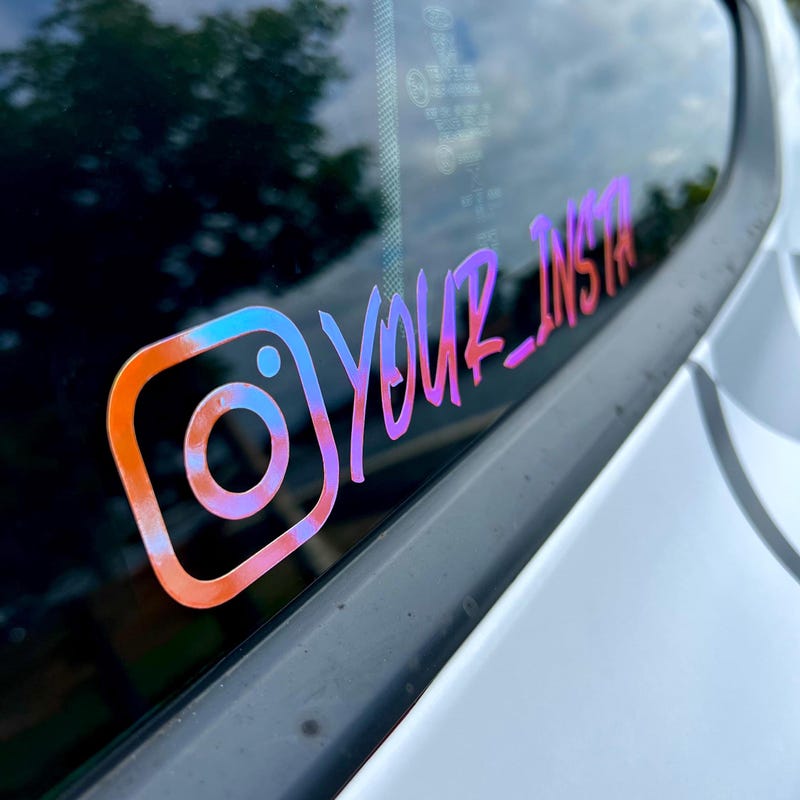 Custom Instagram Car Decals - Etsy