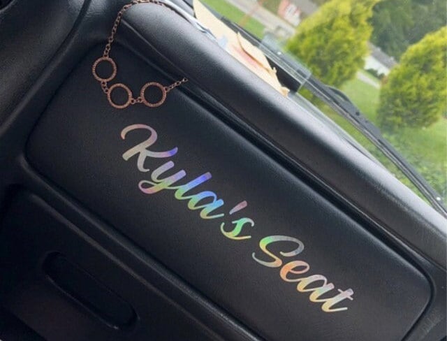 Girlfriends Name Seat Sticker Car Vinyl Decals Relationship Gifts Car ...