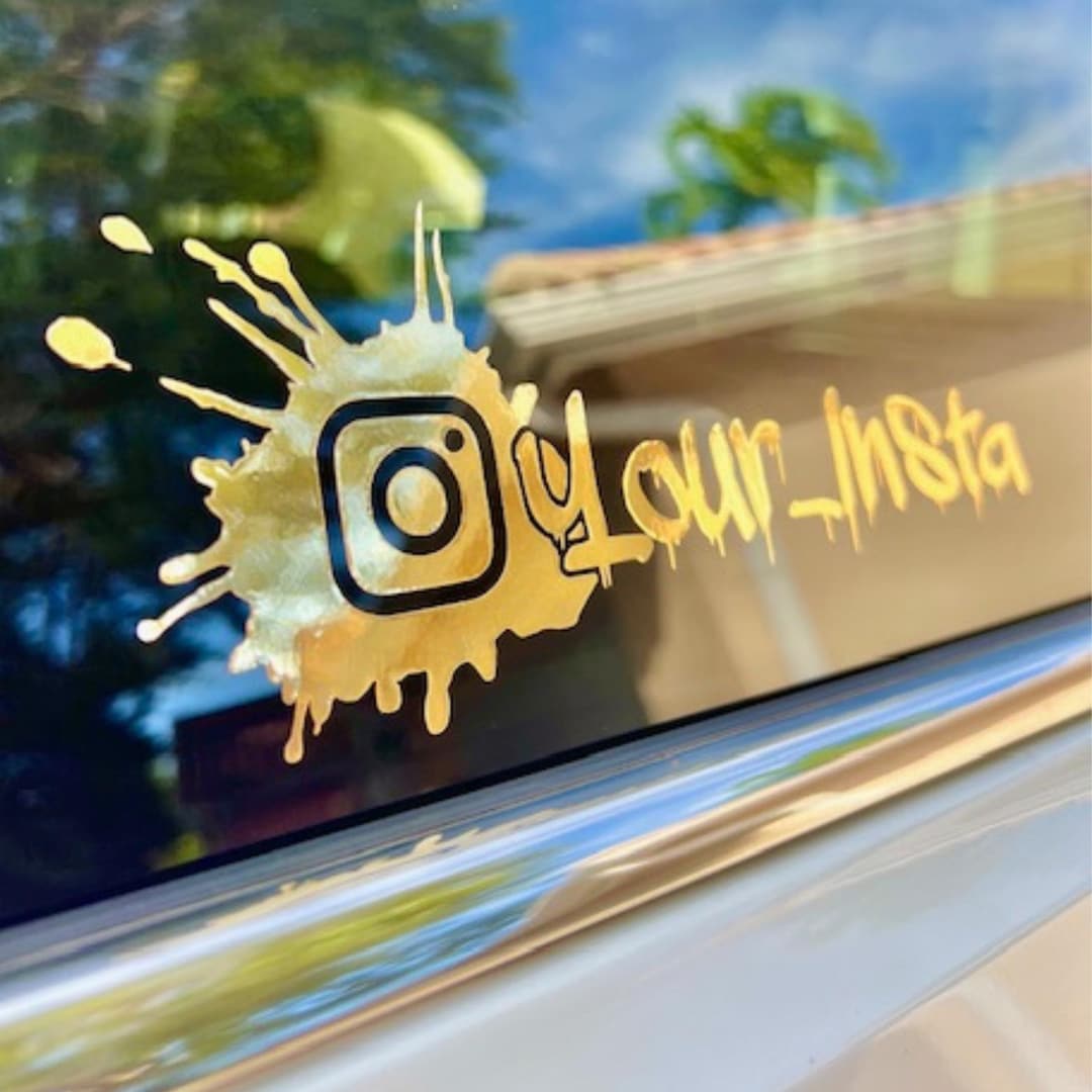 Custom Paint Splatter Vinyl Decal Compatible With Instagram | Social ...