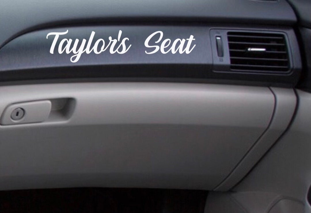 Girlfriends Name Seat Sticker | Car Vinyl Decals | Relationship Gifts ...