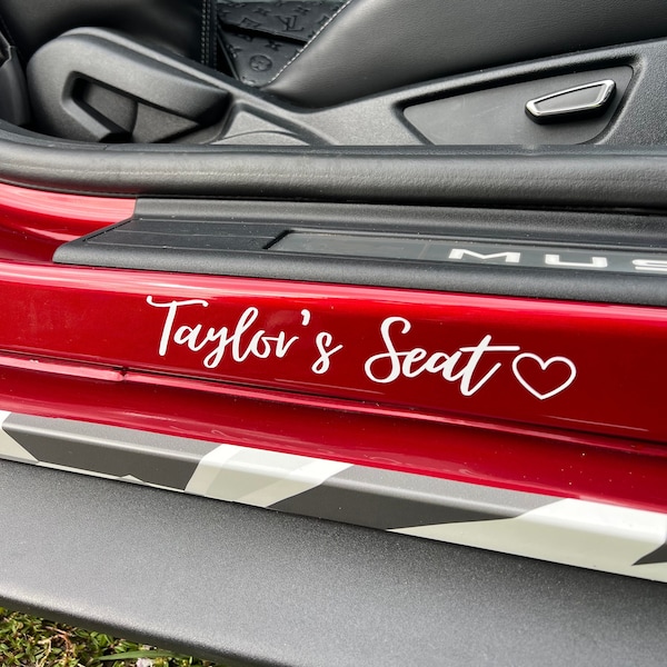 Personalised Seat Sticker - Etsy UK