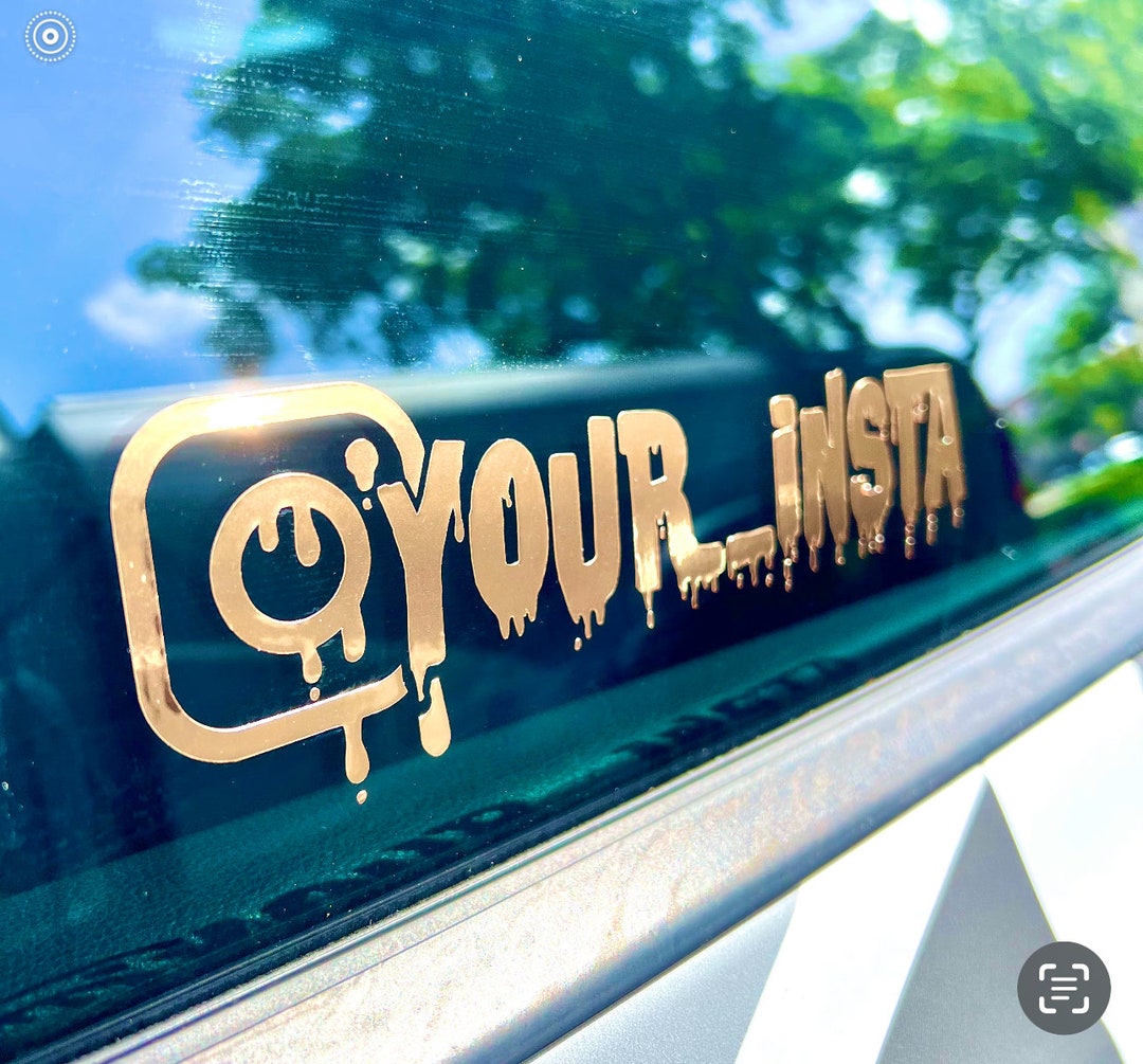 Custom Drip Decal Compatible With Instagram | Car Graphics | Bumper ...