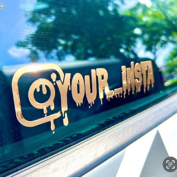 Custom Instagram Car Decals - Etsy