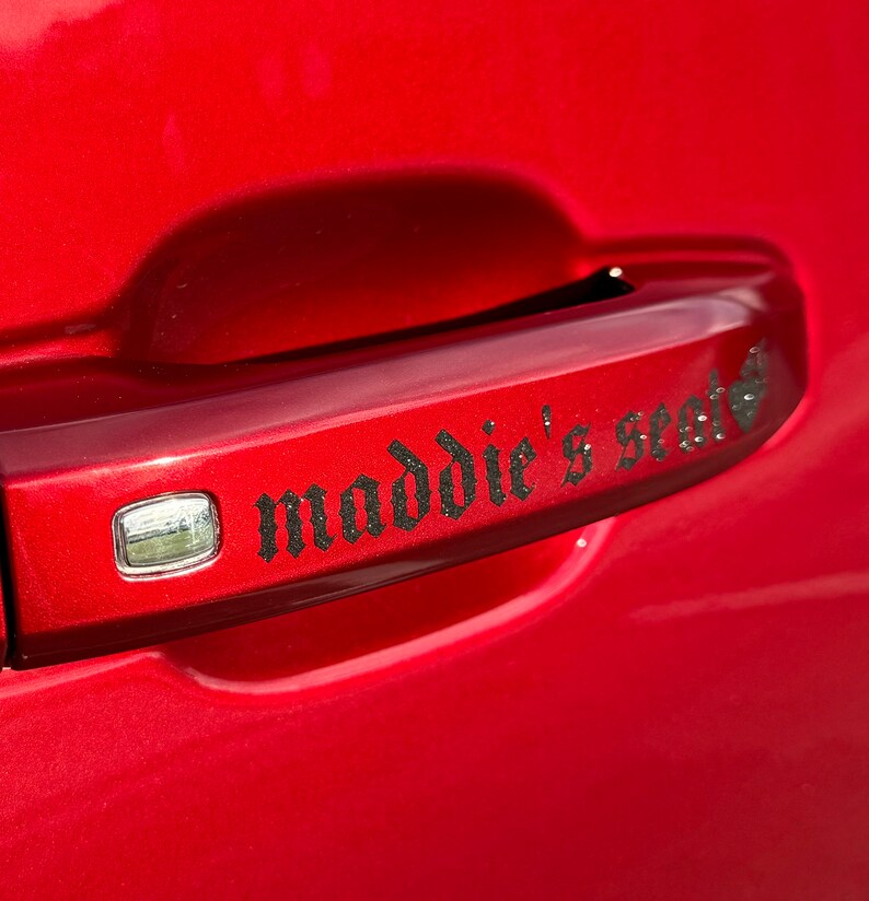 Mini Girlfriends Name Seat Sticker Door Step Car Vinyl Decals ...