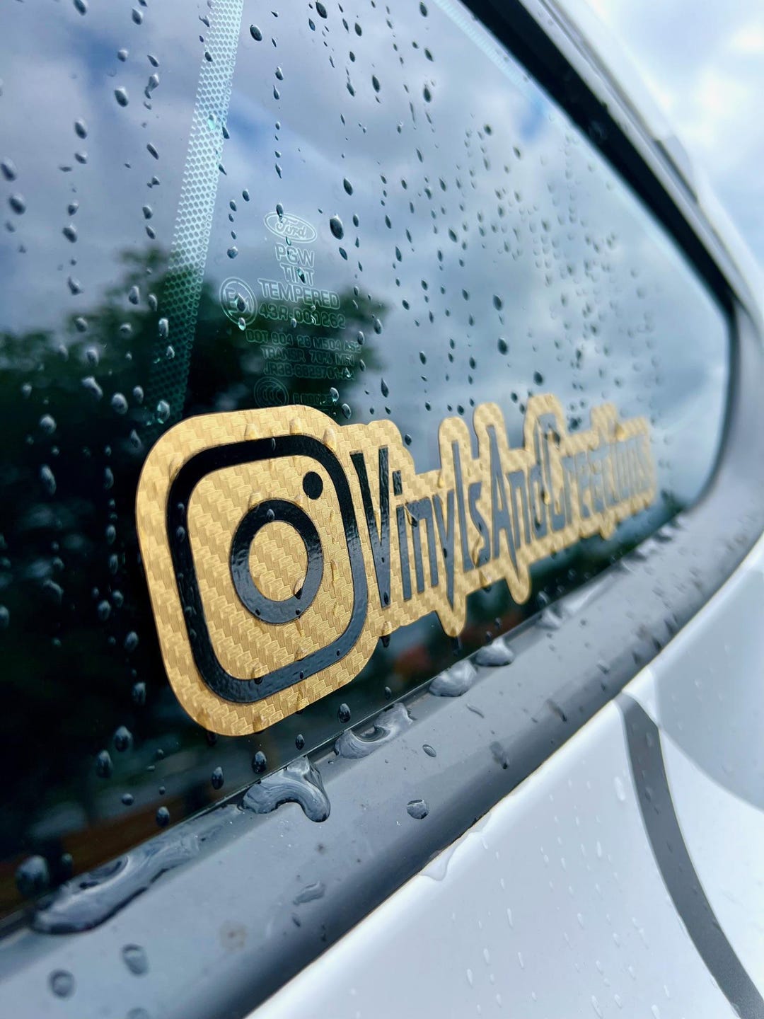 Carbon Fiber Decal Compatible With Instagram | Social Media Name ...