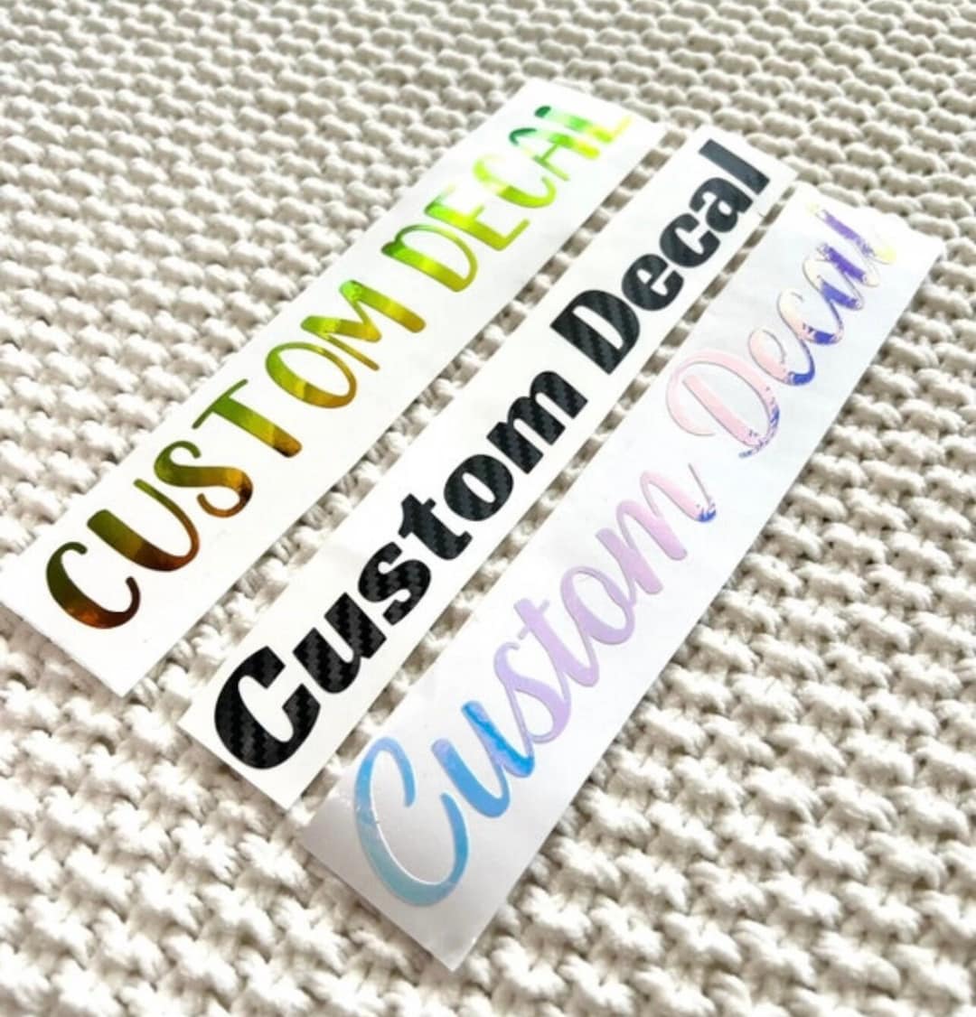 Custom Text Vinyl Decal | Car Decals | Bumper Sticker | Car Accessories ...
