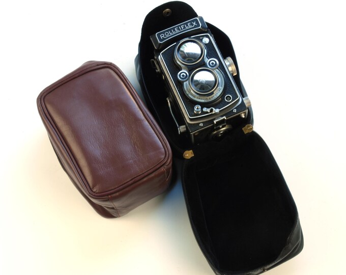 TLR Genuine Leather Camera Case - Pouch for Rolleiflex, Yashica ...